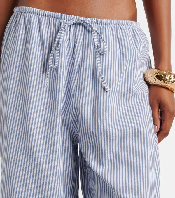 MONTCE Striped Cotton Wide-leg Pants