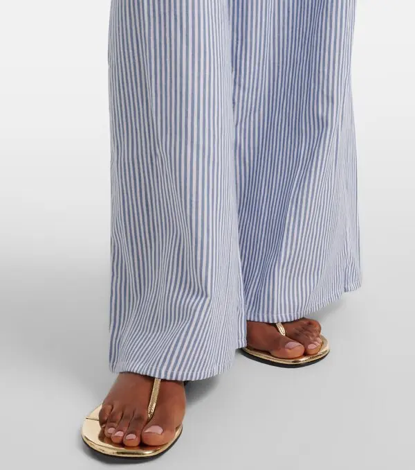 MONTCE Striped Cotton Wide-leg Pants