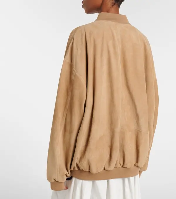 Prada Suede Bomber Jacket - Beige