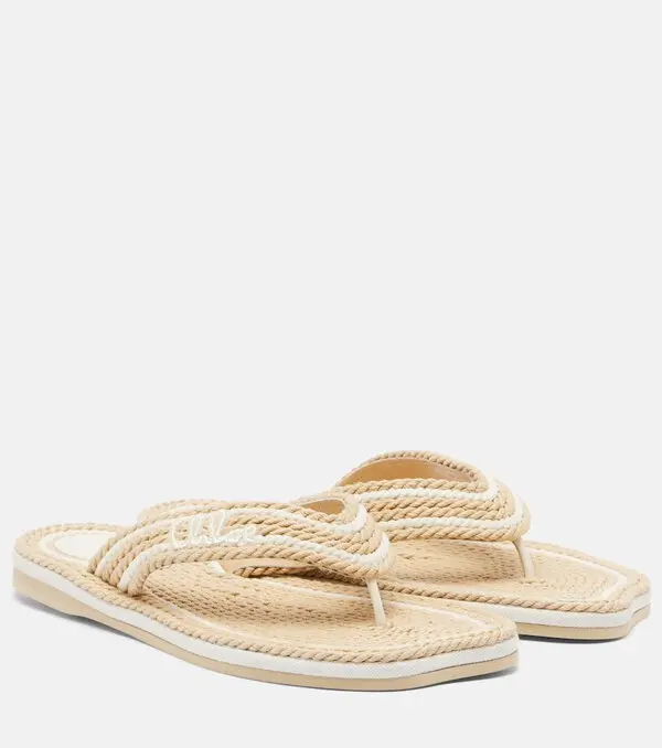 Chloé Sand Thong Sandals - Beige