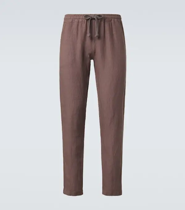 Fedeli Linen Straight Leg Trousers