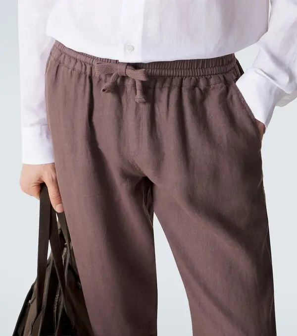 Fedeli Linen Straight Leg Trousers