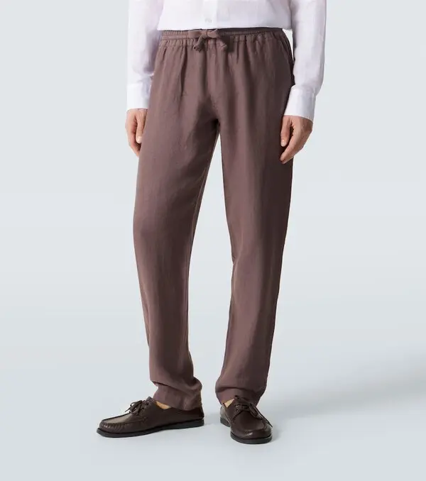 Fedeli Linen Straight Leg Trousers