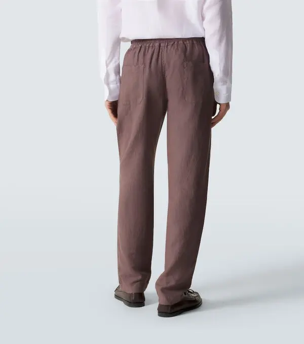 Fedeli Linen Straight Leg Trousers