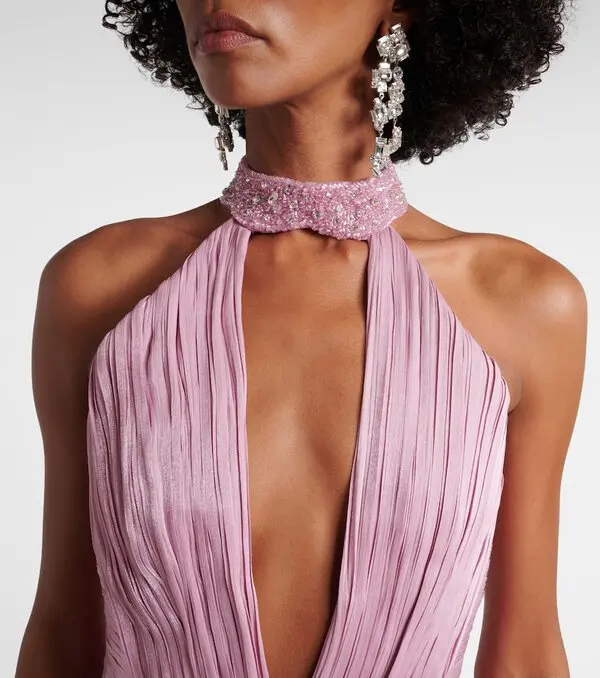 Costarellos Juliette Halterneck Georgette Gown