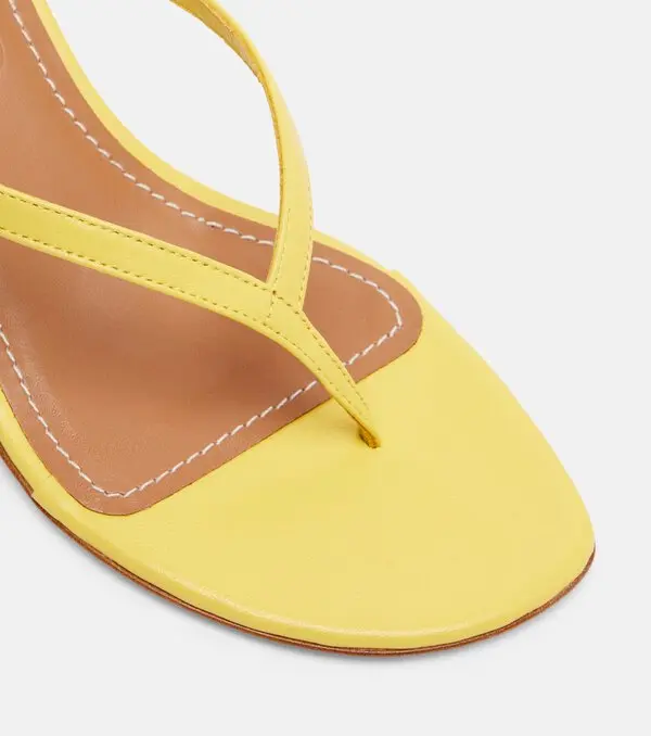 Staud Freja Leather Thong Sandals - Yellow