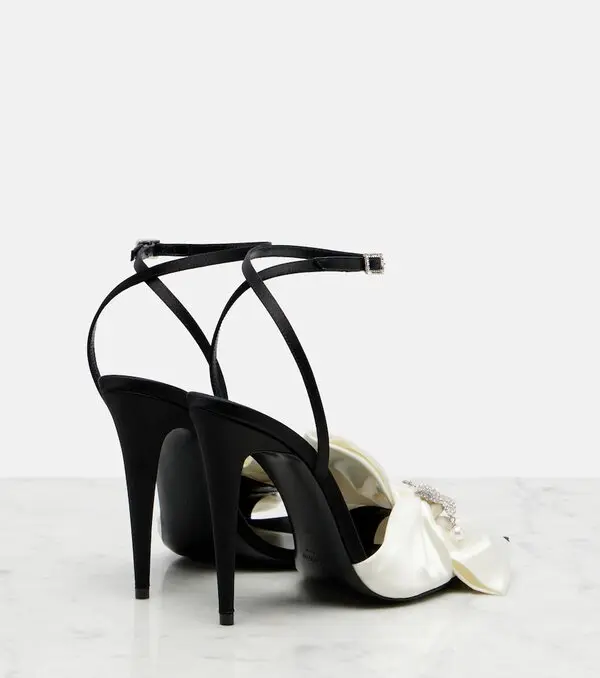 Saint Laurent Embellished Bow Sandals