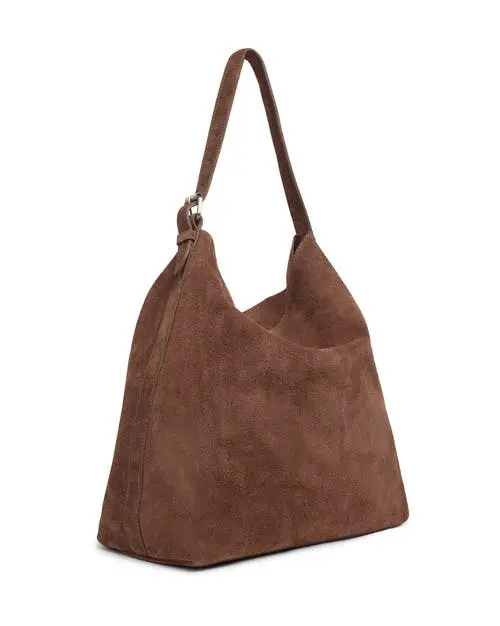 CELTIC & CO. Suede Slouchy Shoulder Bag - Cognac
