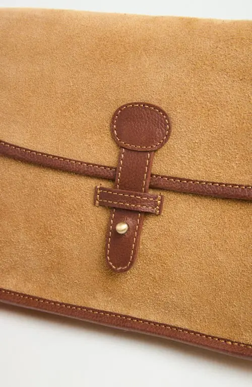 CELTIC & CO. Suede Cross Body Bag With Stud Strap