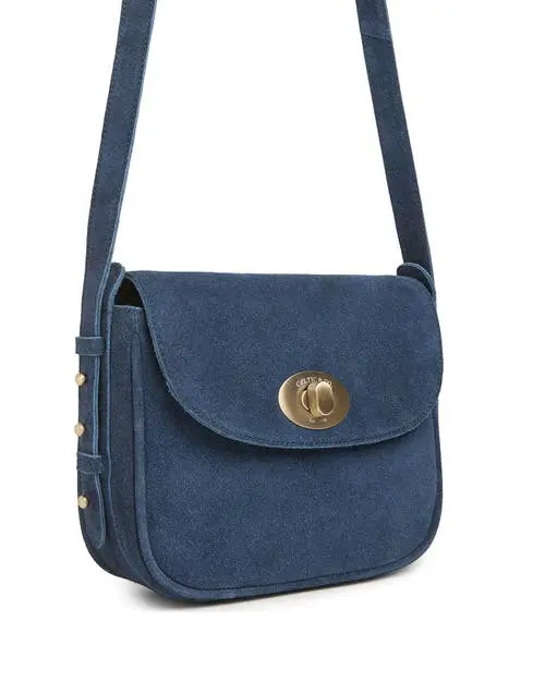 CELTIC & CO. Twist Lock Mini Suede Cross Body Bag