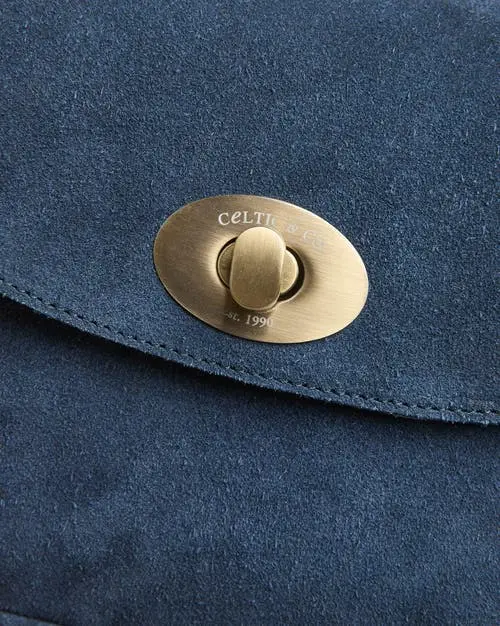 CELTIC & CO. Twist Lock Mini Suede Cross Body Bag