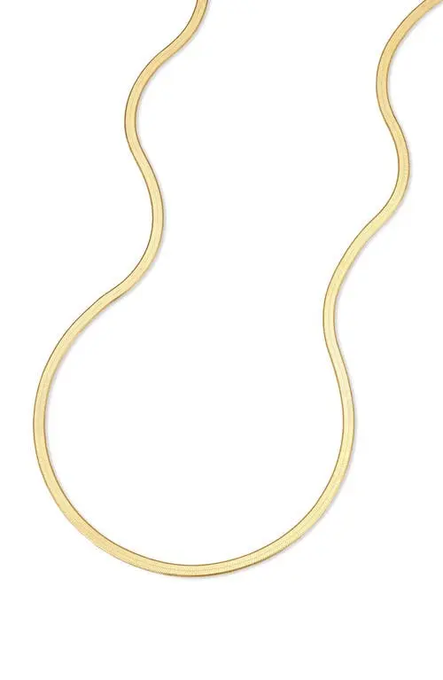 BROOK & YORK Sterling Silver 14k Plated Herringbone Chain Necklace
