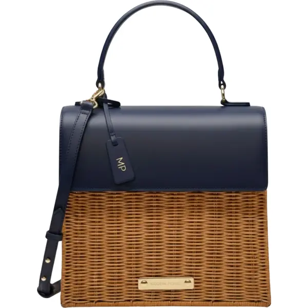 MODERN PICNIC The Luncher - Navy Wicker With Gold Logo