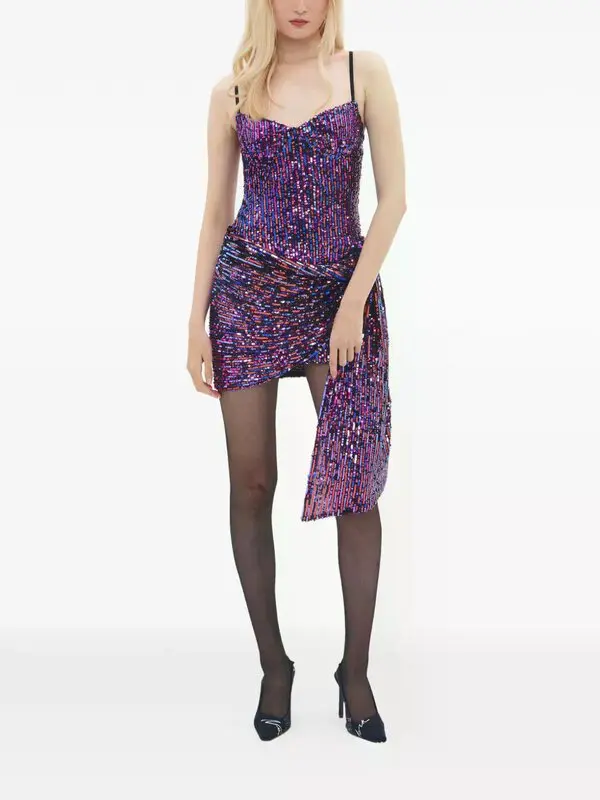 AREA Embellished Mini Dress