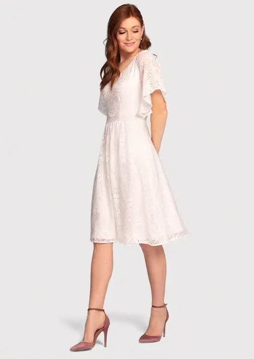 ALIE STREET LONDON Beth Dress - Ivory White