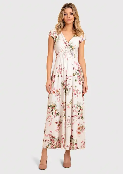 ALIE STREET LONDON Sophia Maxi Dress Petite - Petal Pink Floral