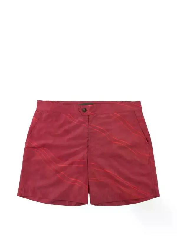 SLOWEAR Swim Shorts With Abstract Pattern