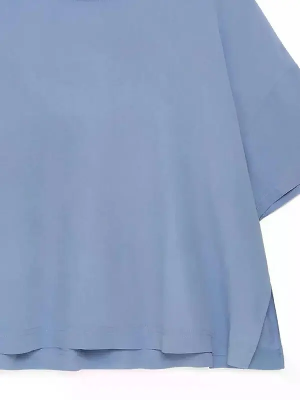 Malìparmi Fluid Crepe Boat-neck T-shirt - Blue