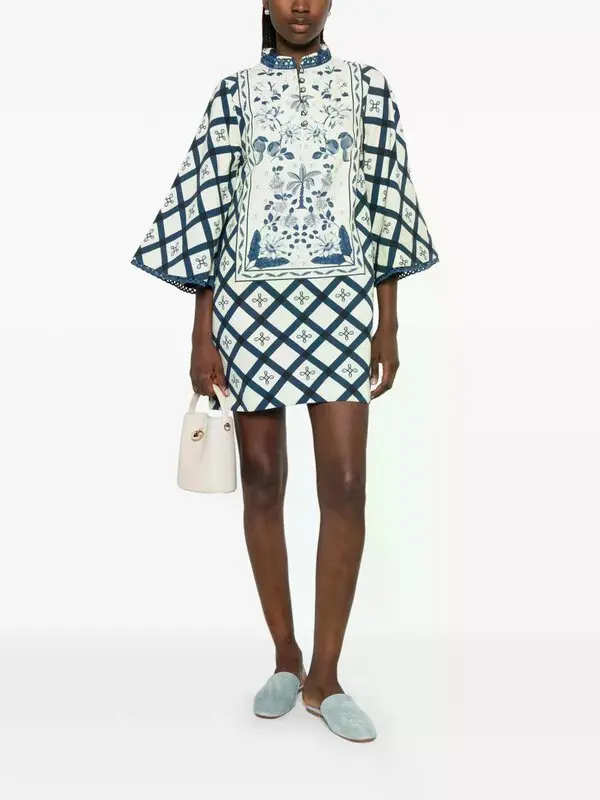 Verandah Panelled Floral-print Mini Dress