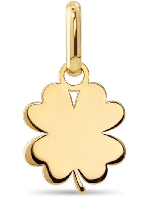 DEVATA 14k Gold Clover Charm Pendant - Yellow Gold