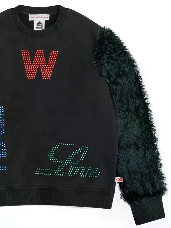 WALTER VAN BEIRENDONCK Fur-trim Freedom Sweater