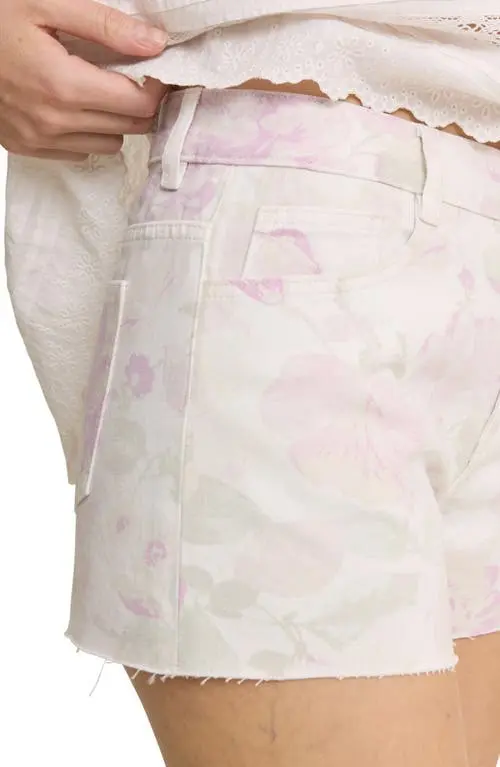 NOBODY'S CHILD Floral Print Denim Shorts