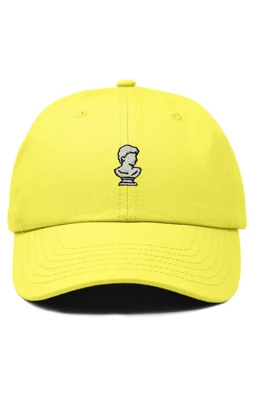 DALIX Embellished Bust Sculpture Baseball Cap - Yellow