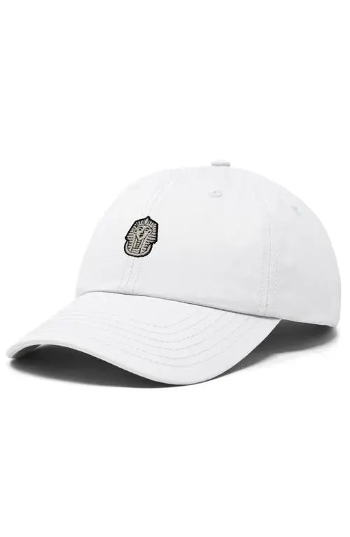 DALIX Pharaoh Embroidered Cotton Twill Baseball Cap - White