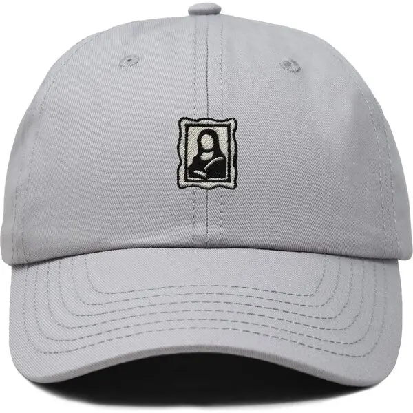 DALIX Embroidered Portrait Frame Dad Cap - Gray