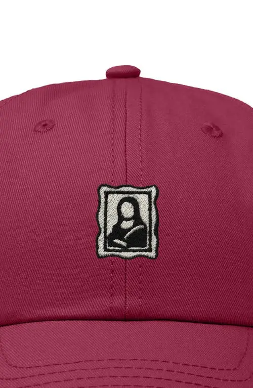 DALIX Embroidered Portrait Frame Dad Cap - Maroon