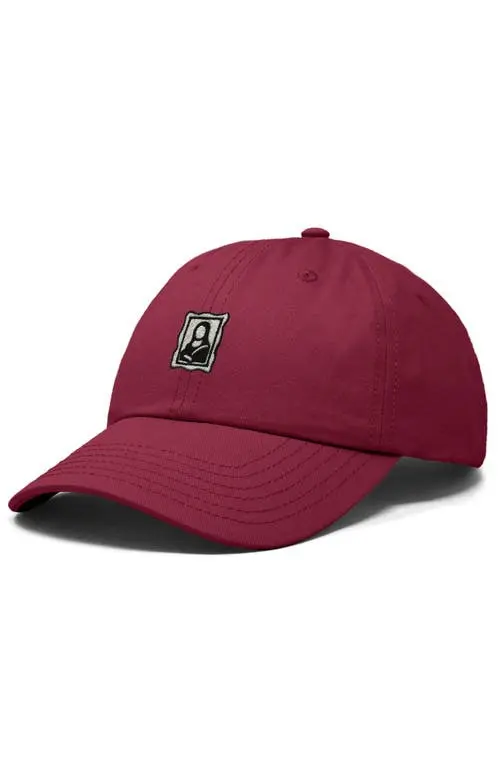 DALIX Embroidered Portrait Frame Dad Cap - Maroon