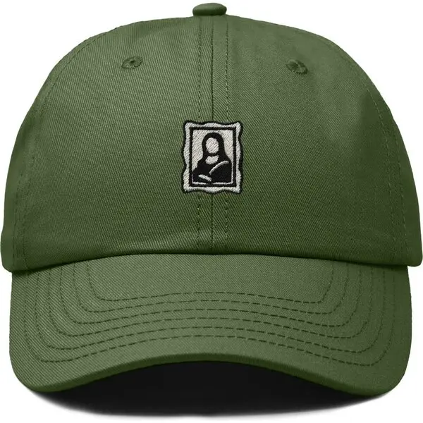 DALIX Embroidered Portrait Frame Dad Cap - Olive