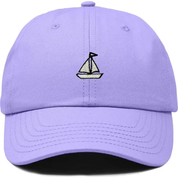 DALIX Embroidered Sailboat Dad Cap - Lavender