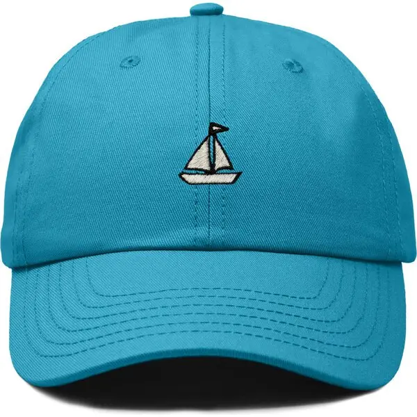 DALIX Embroidered Sailboat Dad Cap - Teal