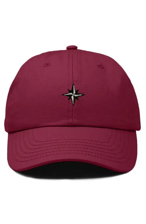 DALIX Starpoint Dad Cap - Maroon