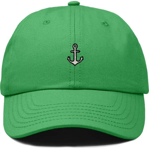 DALIX Embroidered Anchor Cap - Kelly Green