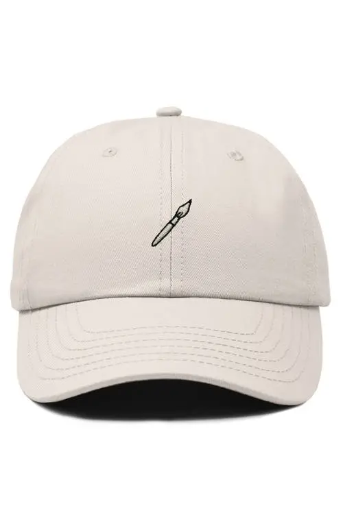 DALIX Paint Brush Dad Cap - Beige