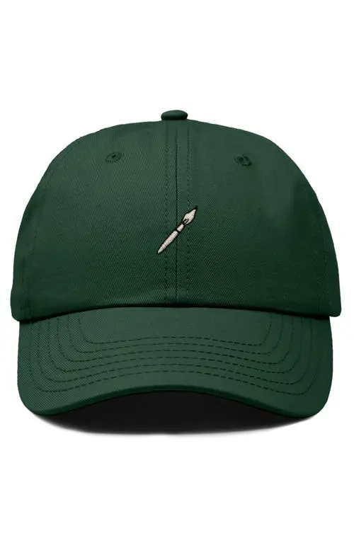 DALIX Paint Brush Dad Cap - Dark Green