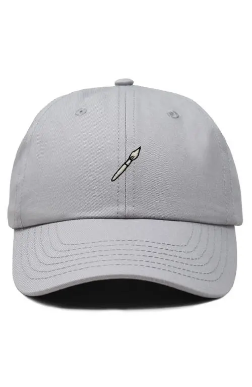 DALIX Paint Brush Dad Cap - Gray