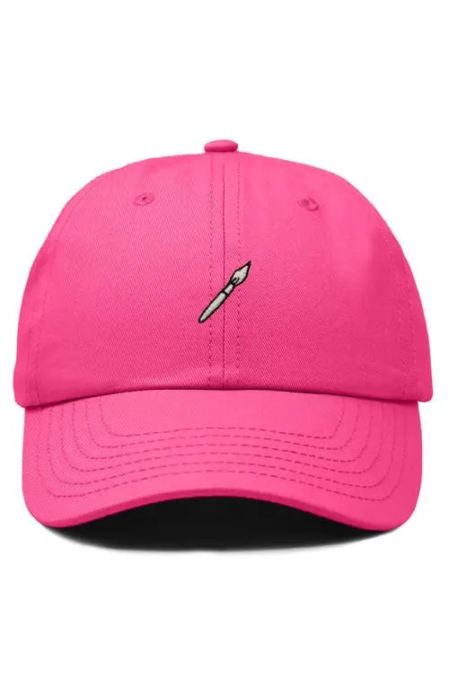 DALIX Paint Brush Dad Cap - Hot Pink