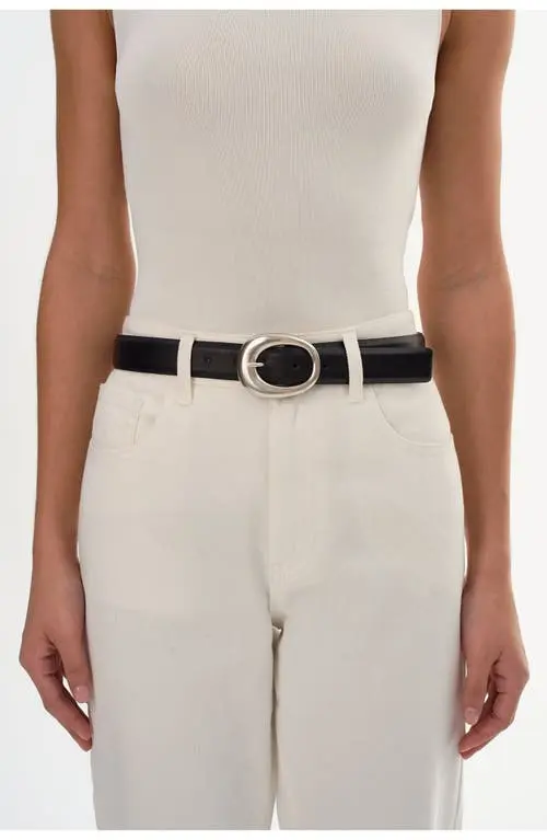 LAMARQUE Doha Leather Belt - Black