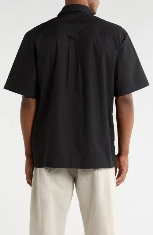 Carhartt Work In Progress Craft Short Sleeve Poplin Button-up Work Shirt - Black