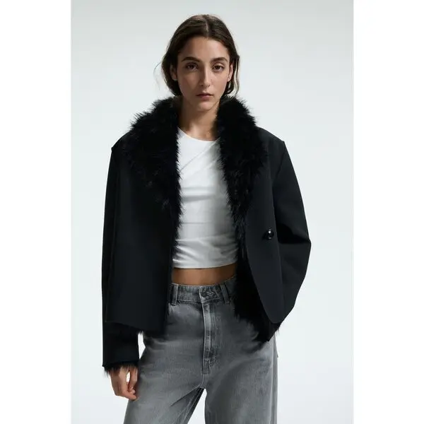 H&m Double-faced Jacket With Shawl Collar