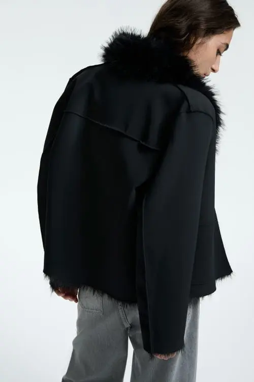 H&m Double-faced Jacket With Shawl Collar