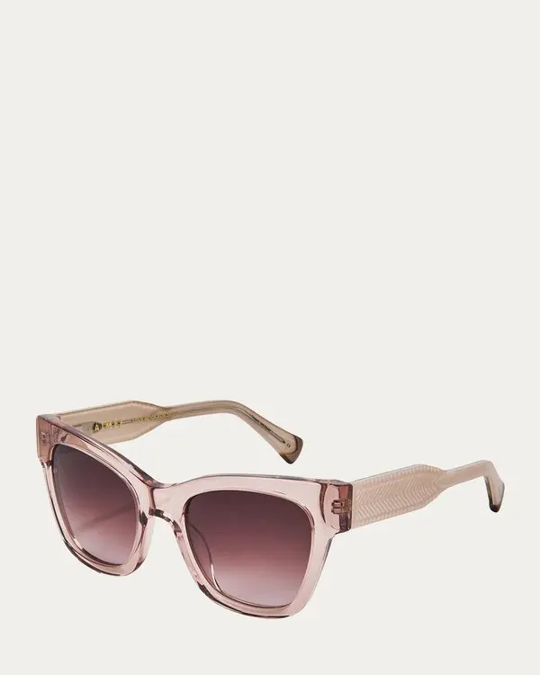 AIMEE All For Love Square Sunglasses - Blush Crystal