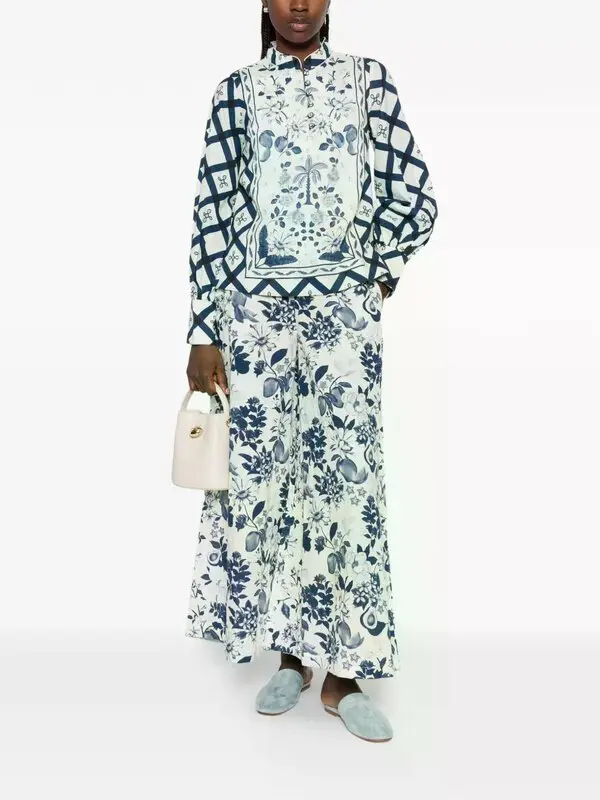 Verandah Floral Print High Neck Top