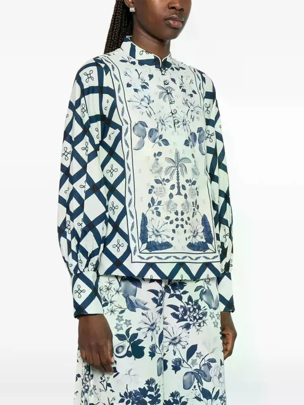 Verandah Floral Print High Neck Top