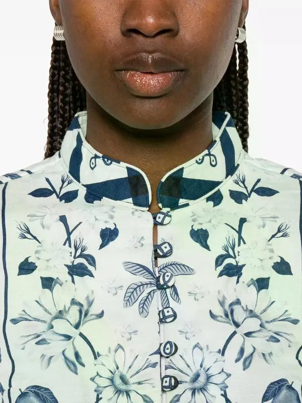 Verandah Floral Print High Neck Top