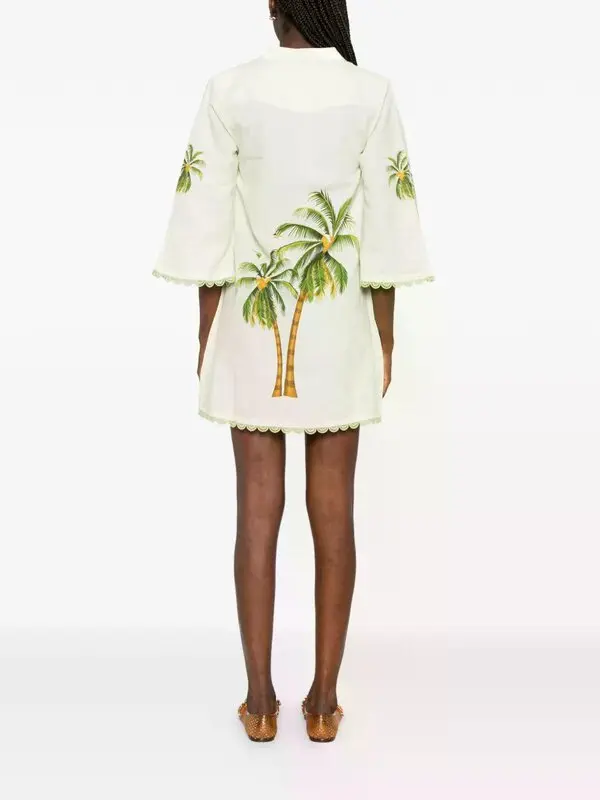 Verandah Foliage" V-neck Mini Dress