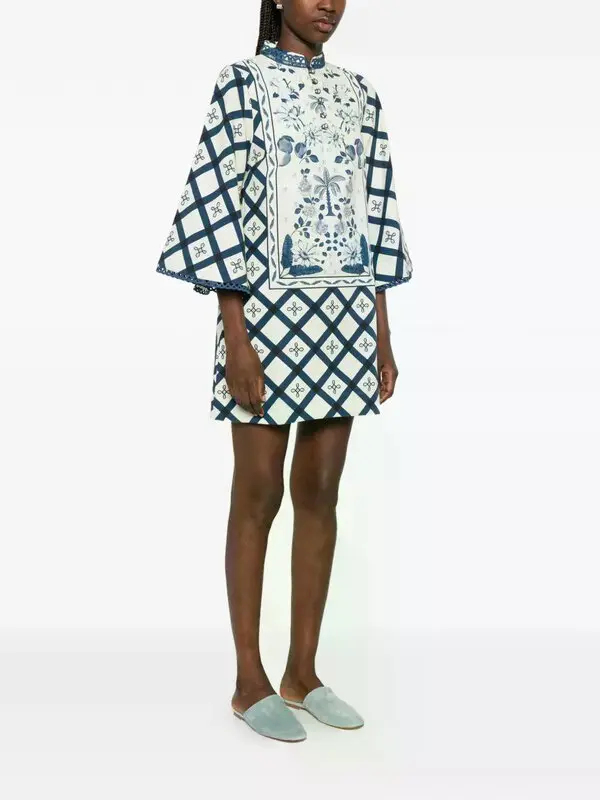 Verandah Panelled Floral-print Mini Dress